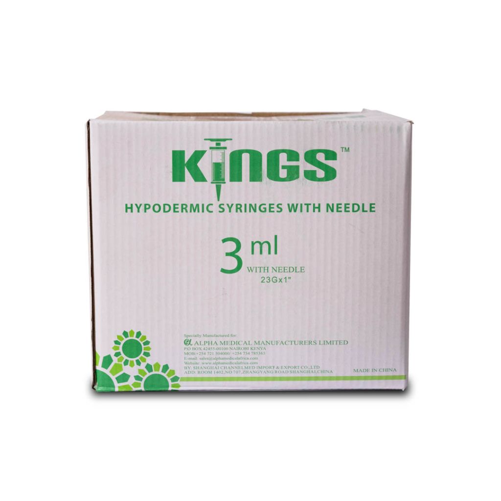 Syringe 3Ml With 23G X 1” Needle 3P -Kings 1 – Alpha Medical ...
