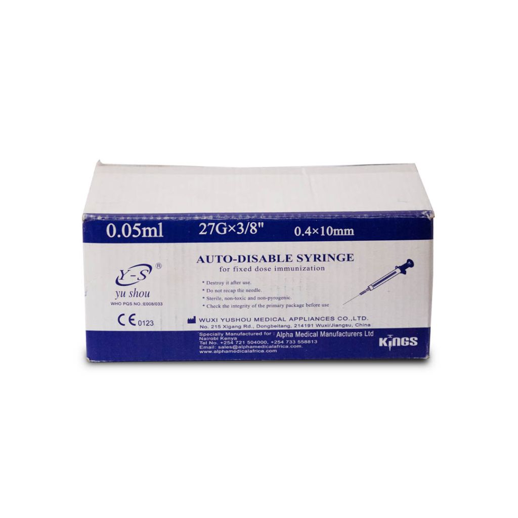 Syringe Bcg 0.05Ml 27G X 3/8”- Nb – Alpha Medical Manufacturers Limited